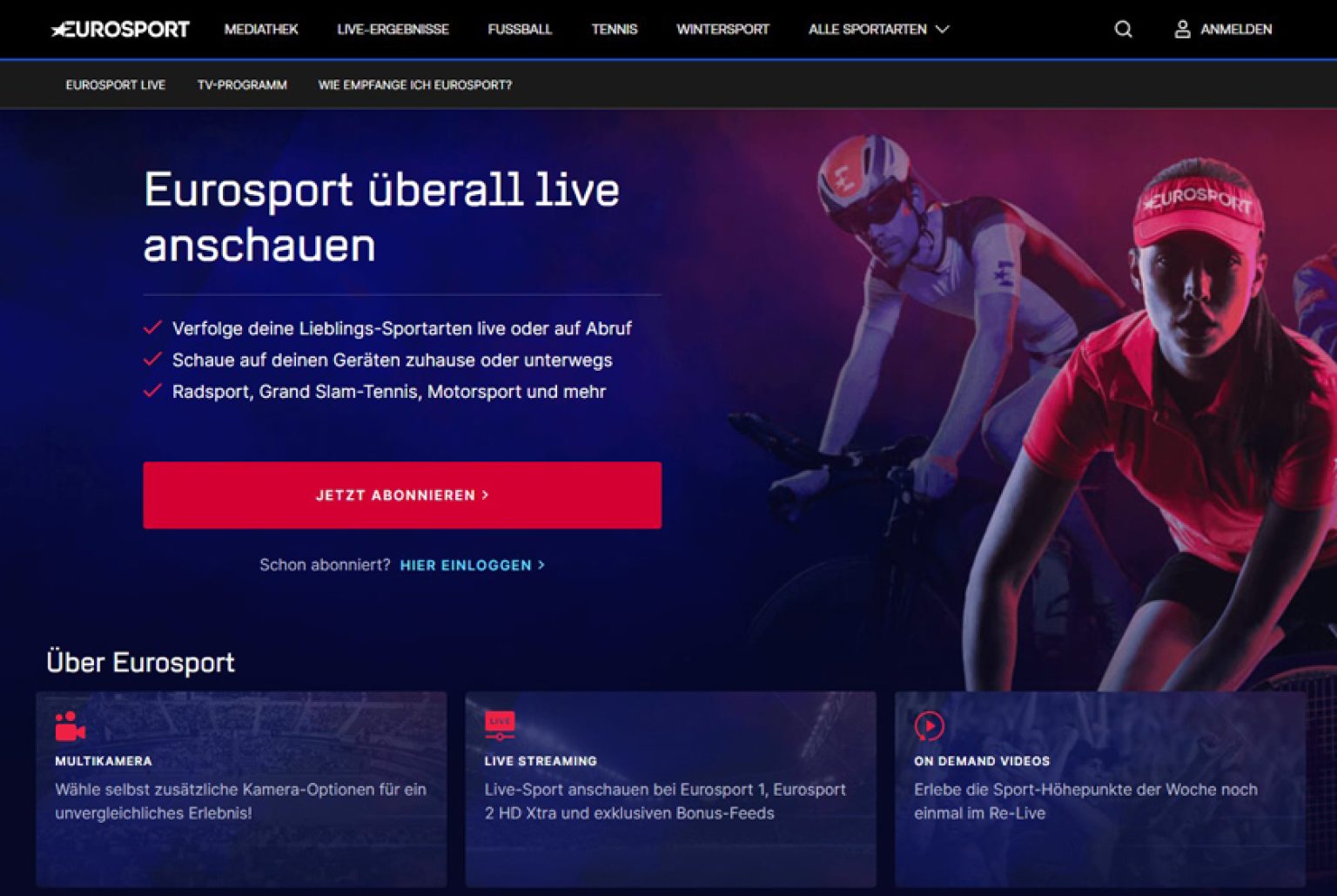 Eurosport Live Stream: So empfängst Du den Stream von überall.